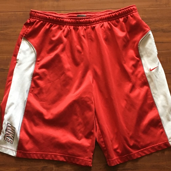 Nike | Shorts | Vintage Nike Red Basketball Trunks Shorts Mens Xl ...